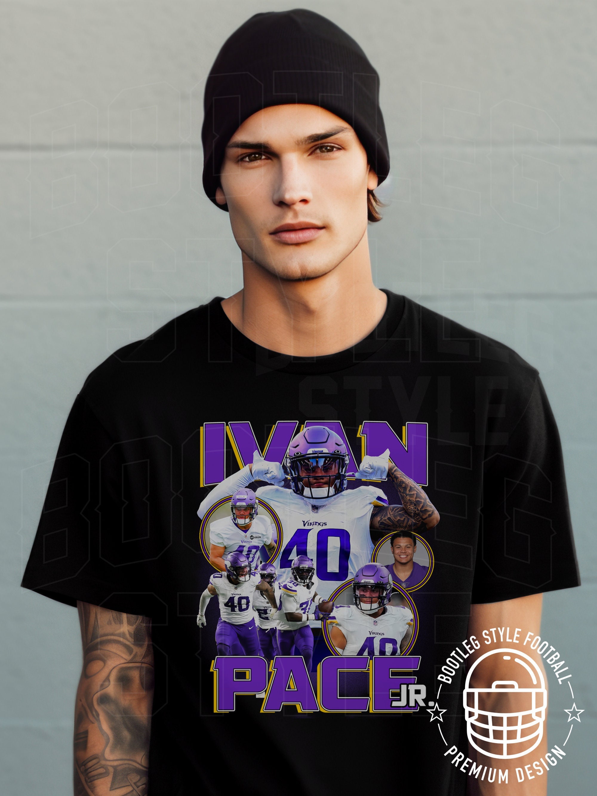 Ivan Pace Jr Football Shirt for Men Women Vintage 90s Bootleg Style ...