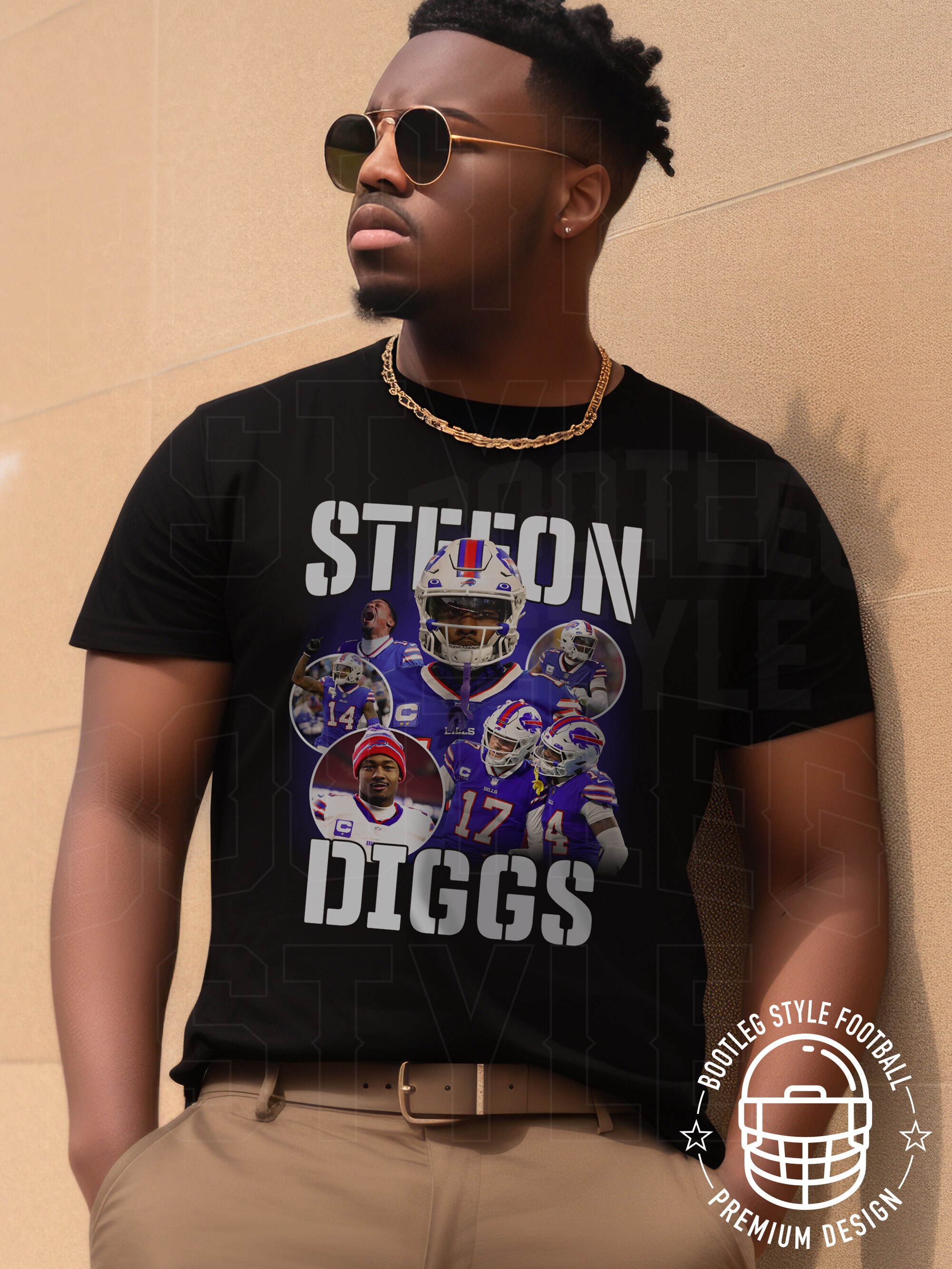 Stefon Diggs Football Shirt for Men Women Vintage 90s Bootleg - Etsy