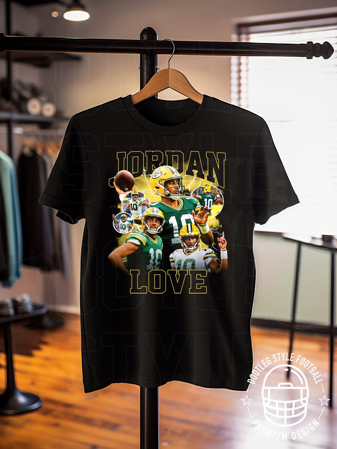 Jordan Love Shirt for Men Women Vintage Style Football Shirt Bootleg T ...
