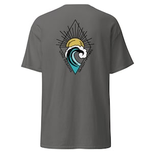 Unisex T-shirt Sun & Wave Minimalist Color, Surf Tee, Sunset, Surfing ...