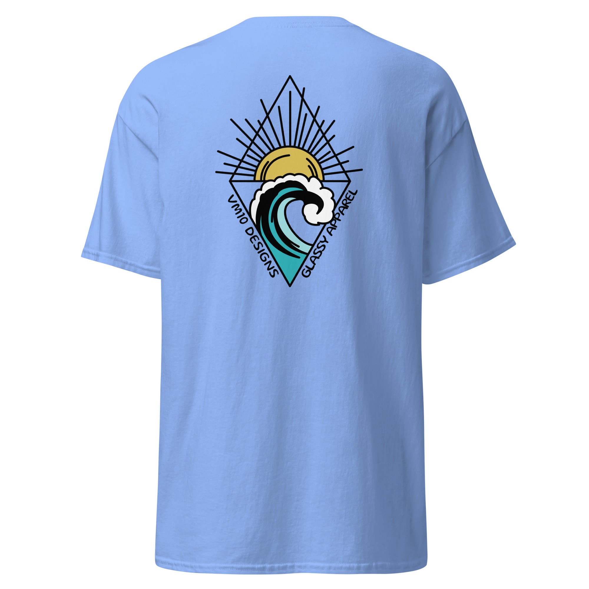 Unisex T-shirt Sun & Wave Minimalist Color, Surf Tee, Sunset, Surfing ...