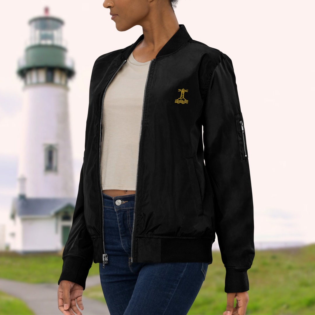 Bomber Jacket Lighthouse, 100% Recycled, Winter, Embroidered, Zip Up ...