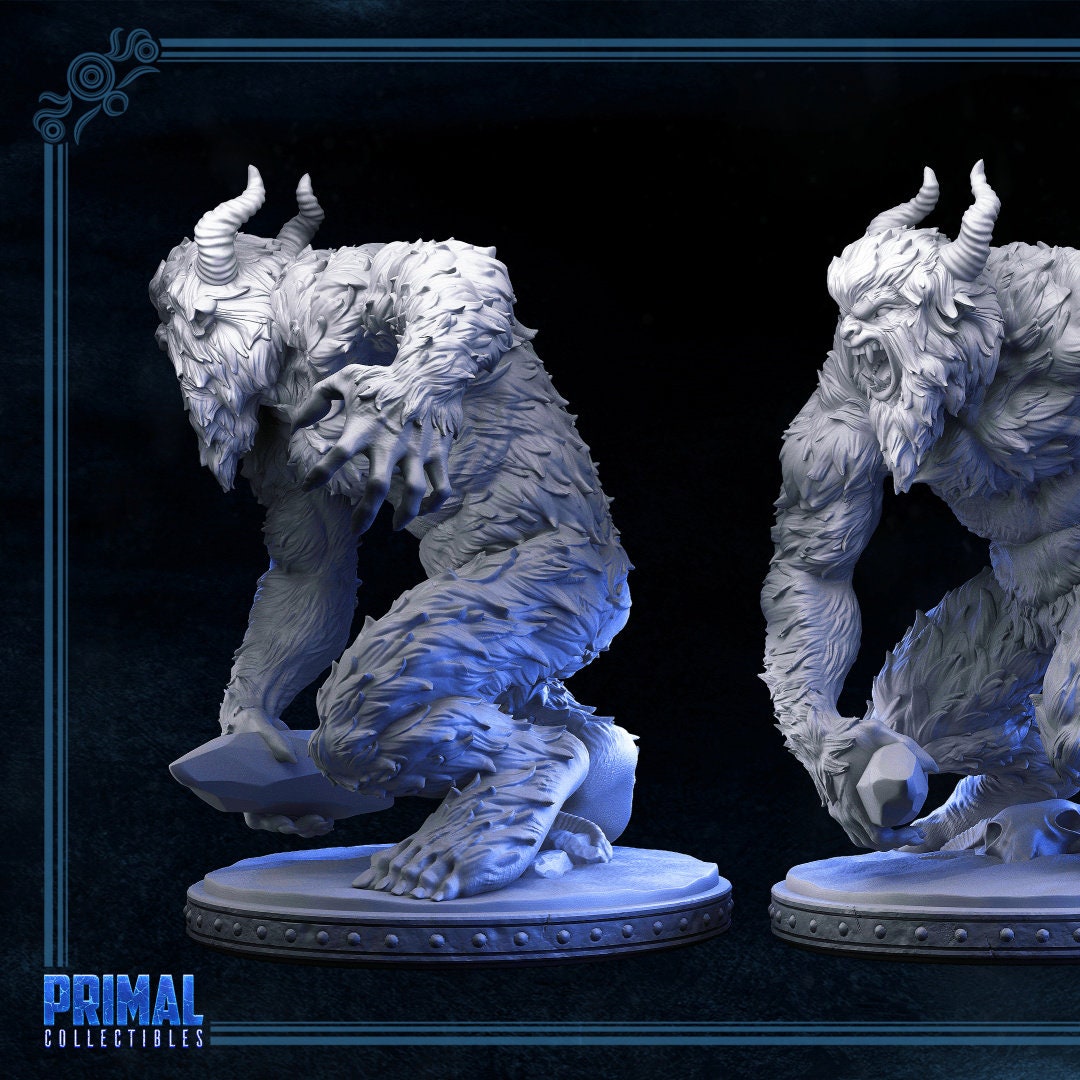 8K Yeti Primal Collectibles Gaming Miniatures Resin Fantasy RPG Masters ...