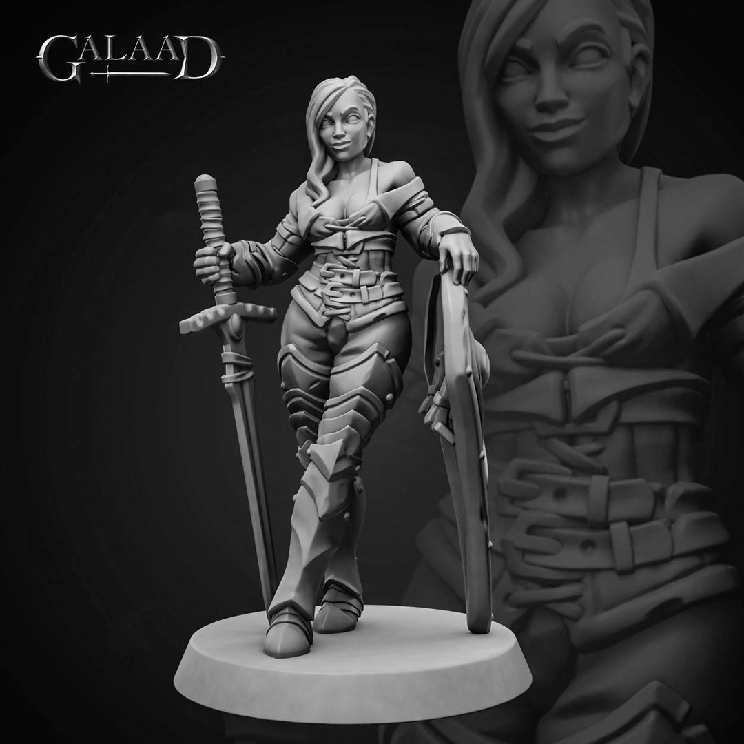 8K Pinup Knight Galaad Miniatures Gaming Miniatures Resin Miniature ...