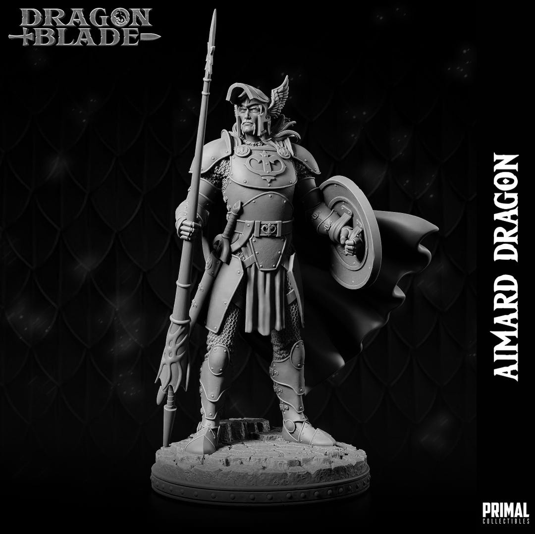 8K Fighter_aimard_dragon Primal Collectibles Gaming Miniatures Resin ...