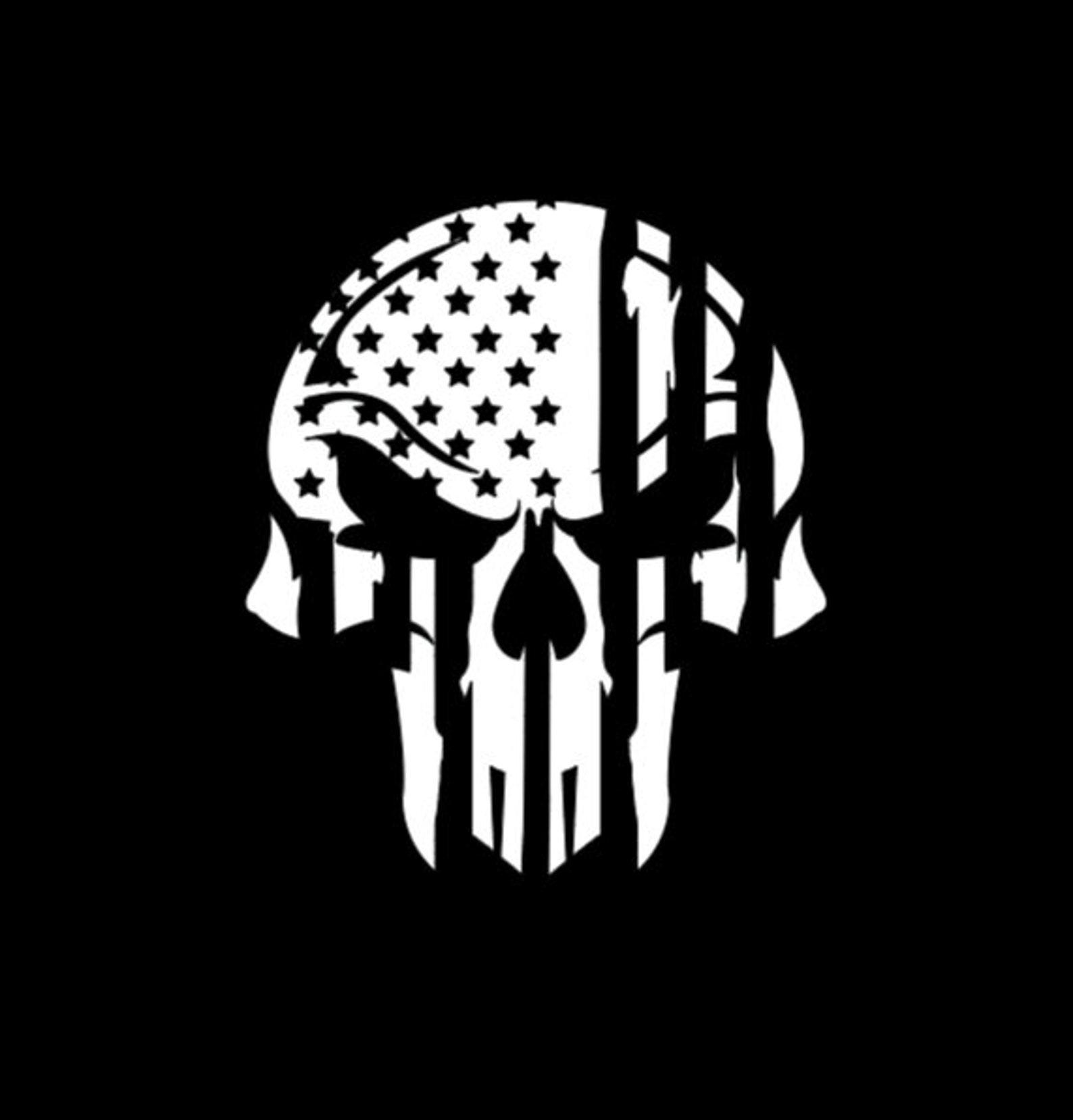 Scull American Flag - Etsy