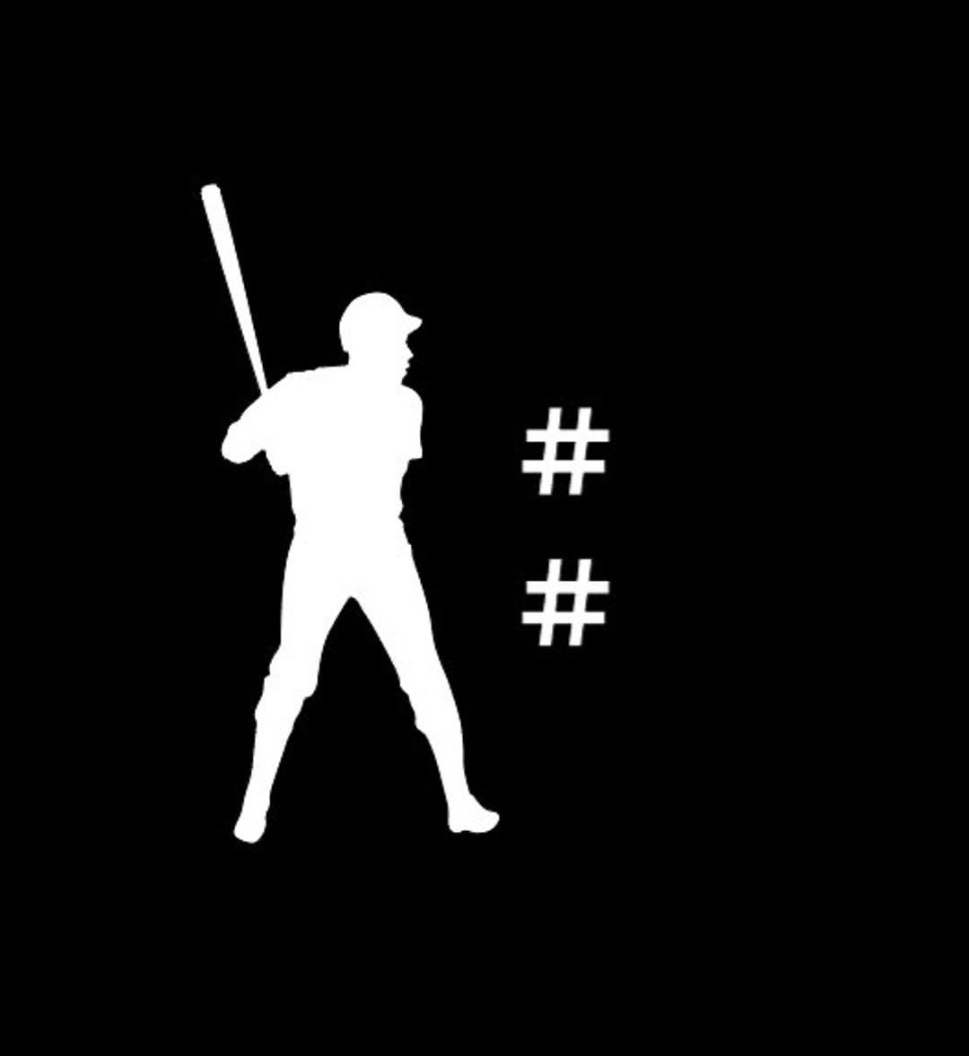Baseball Player With Number - Etsy
