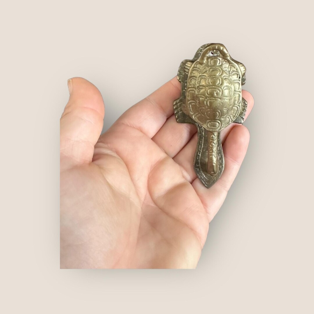 Vintage Brass Turtle Paper Clip - Etsy