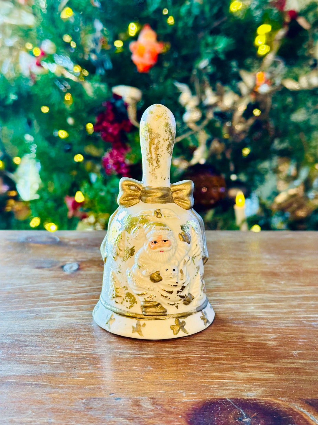 Vintage Santa Bell - Etsy