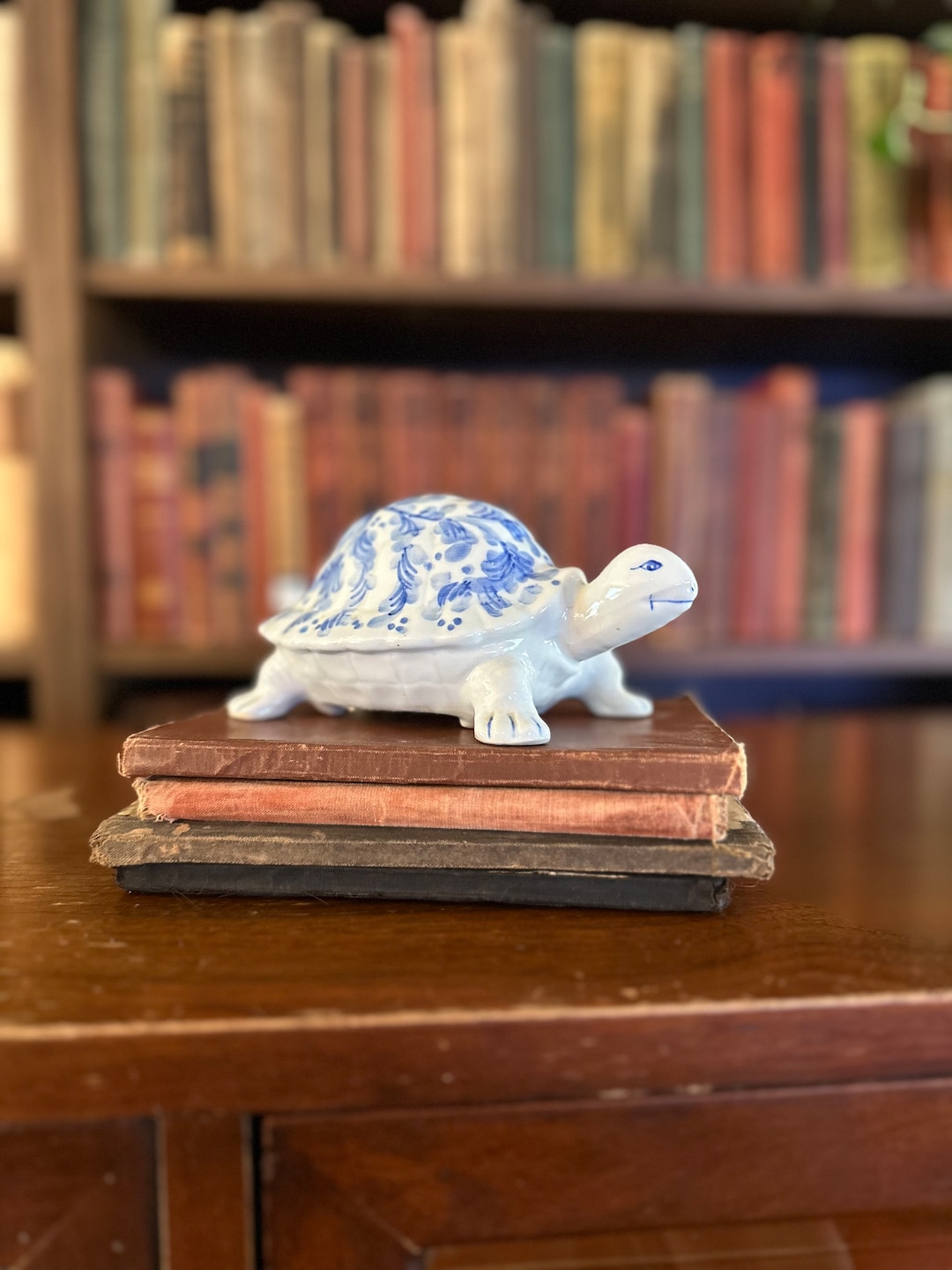 Andrea by Sadek Blue and White Turtle Bank - Etsy