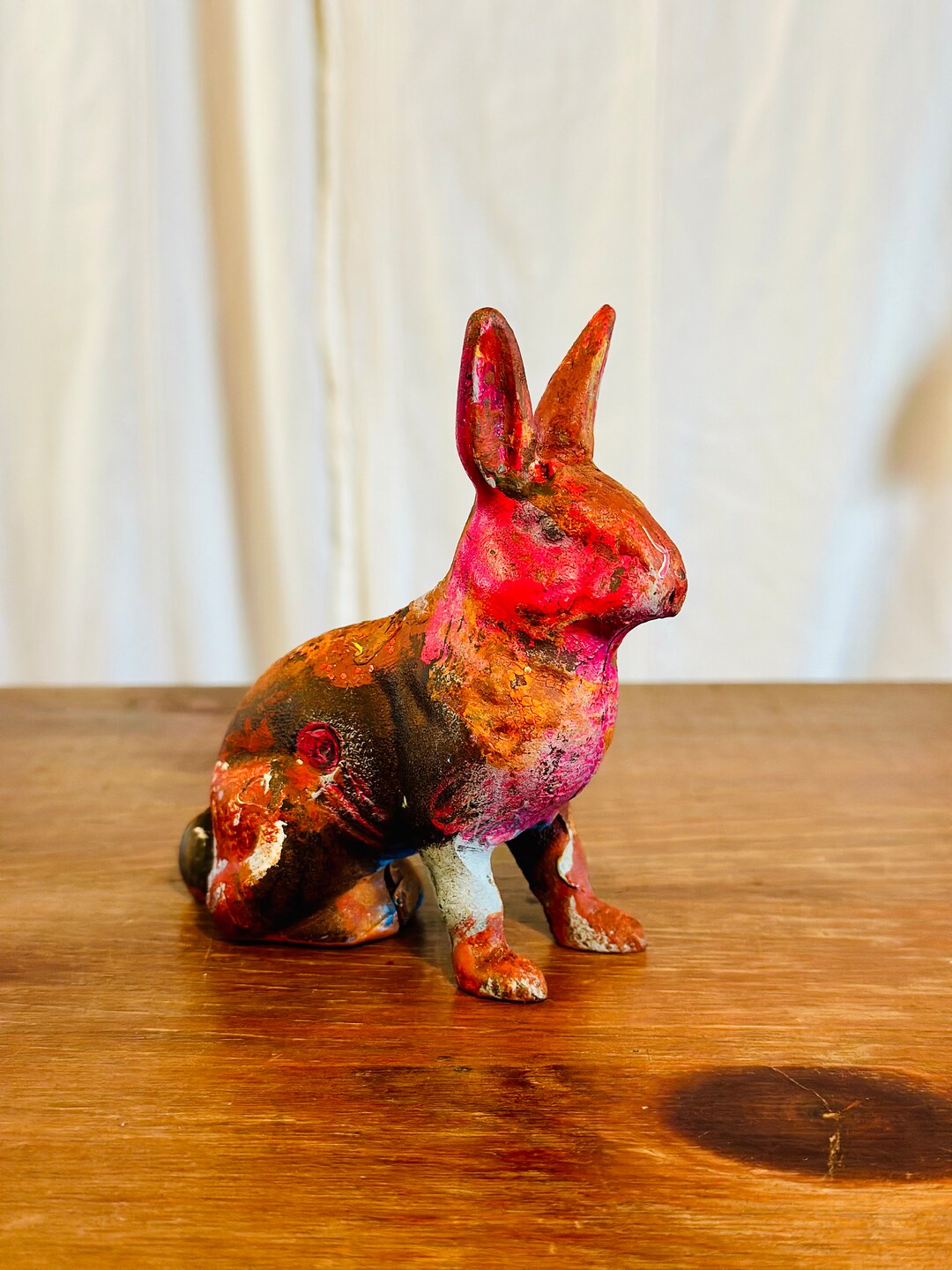 Old Antique Cast Iron Bunny Rabbit Figurine - Etsy