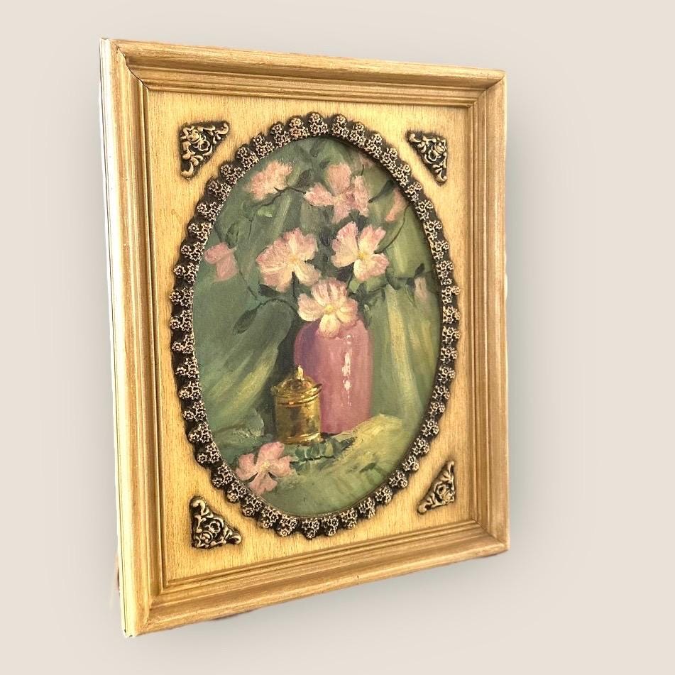 Stunning Still Life Floral in Wood Ornate Frame - Etsy