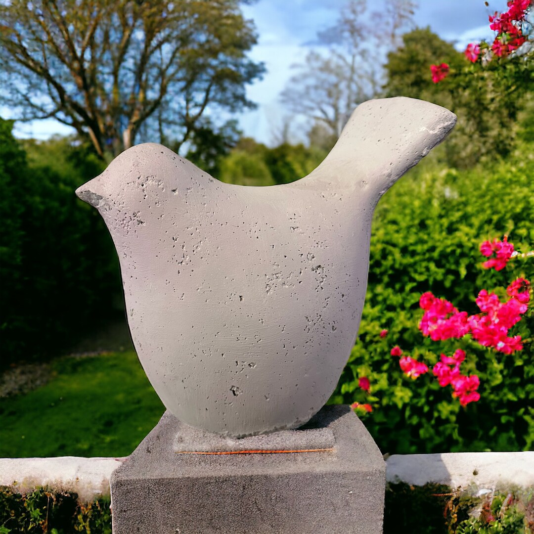 Concrete Bird Statue - Etsy