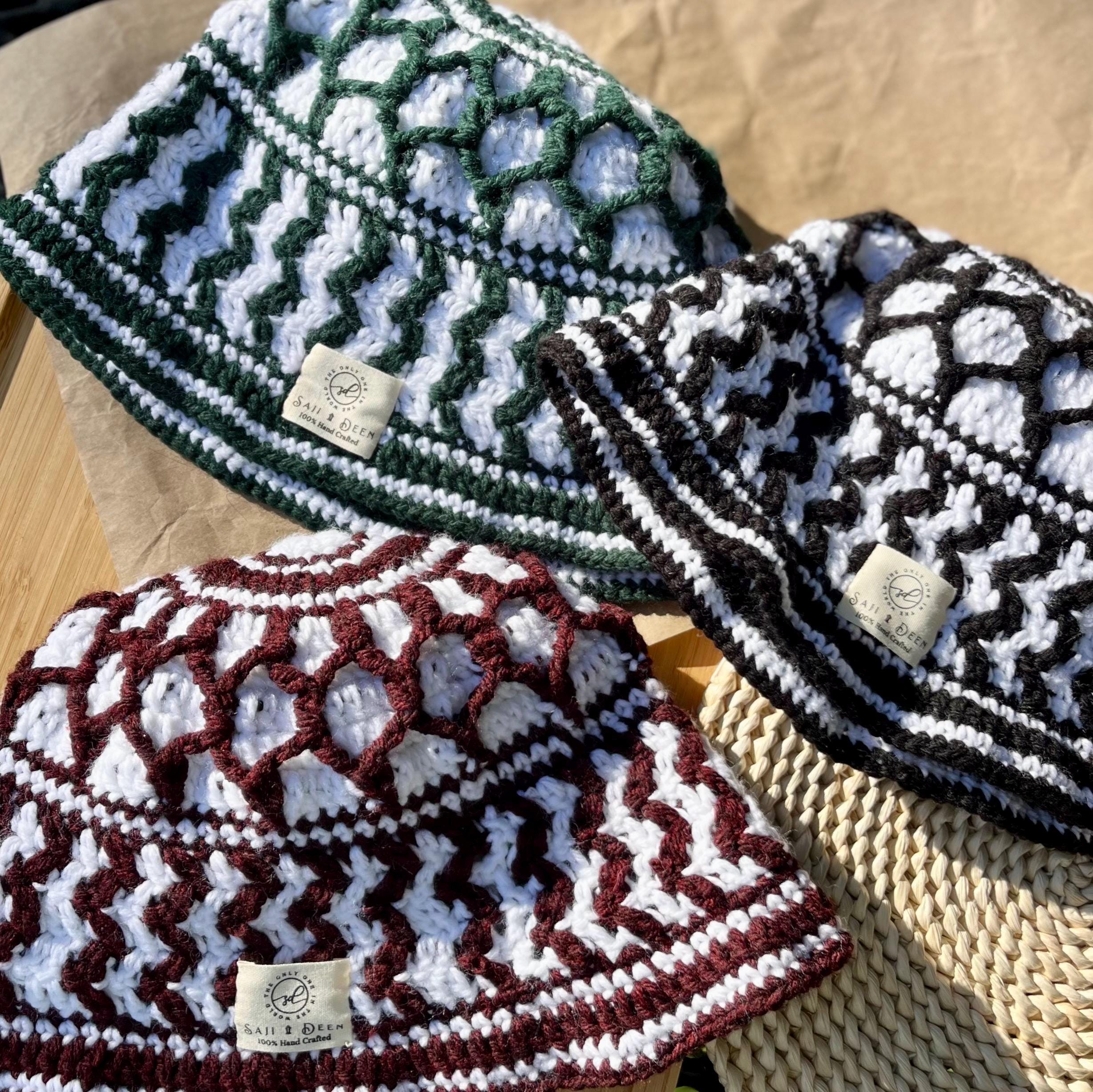 Keffiyeh Inspired Pattern, 3 in 1 - Bucket Hat, Tapestry, and Scarf. 30 ...