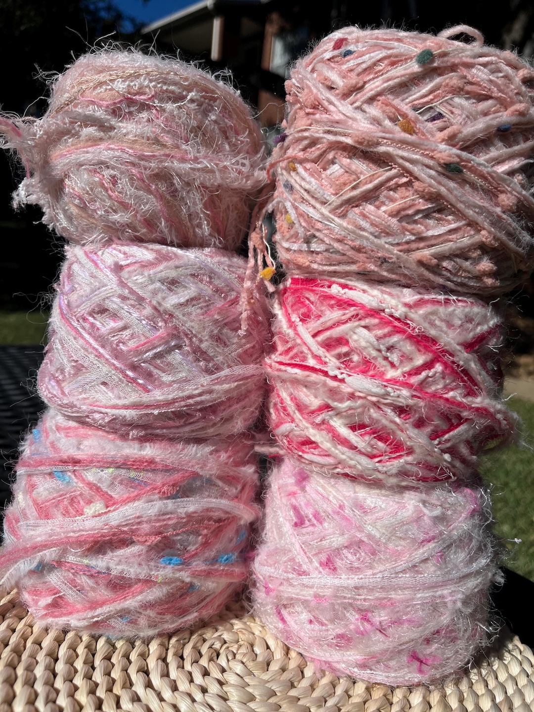 Pink | Custom Mixed Yarn Rolls, Sustainable Fiber Chunky Yarn, Unique ...