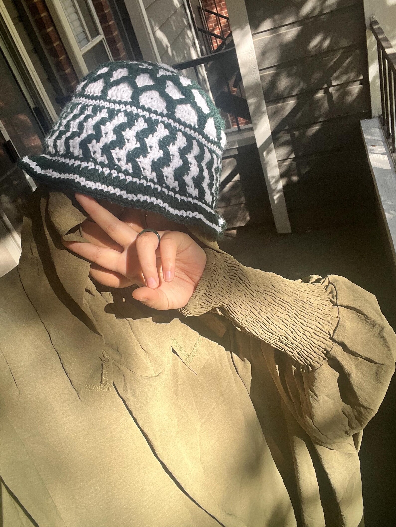 Keffiyeh Inspired Pattern, 3 in 1 - Bucket Hat, Tapestry, and Scarf. 30 ...