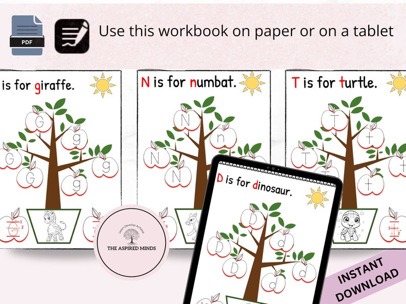 Alphabet Tracing Printable ABC Writing Workbook Kindergarten Pages ...