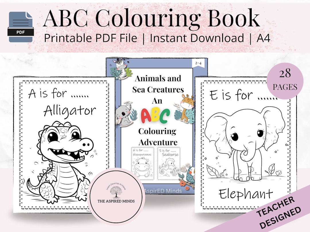 ABC Colouring Book Pre-kindy Alphabet Letter Colouring Pages Printable ...