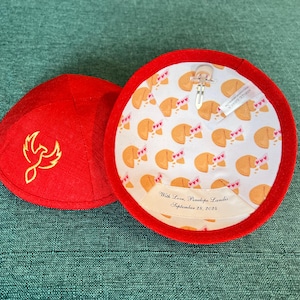Customized Linen Kippot: Wedding, Bar Mitzvah, Brith Milah - Etsy