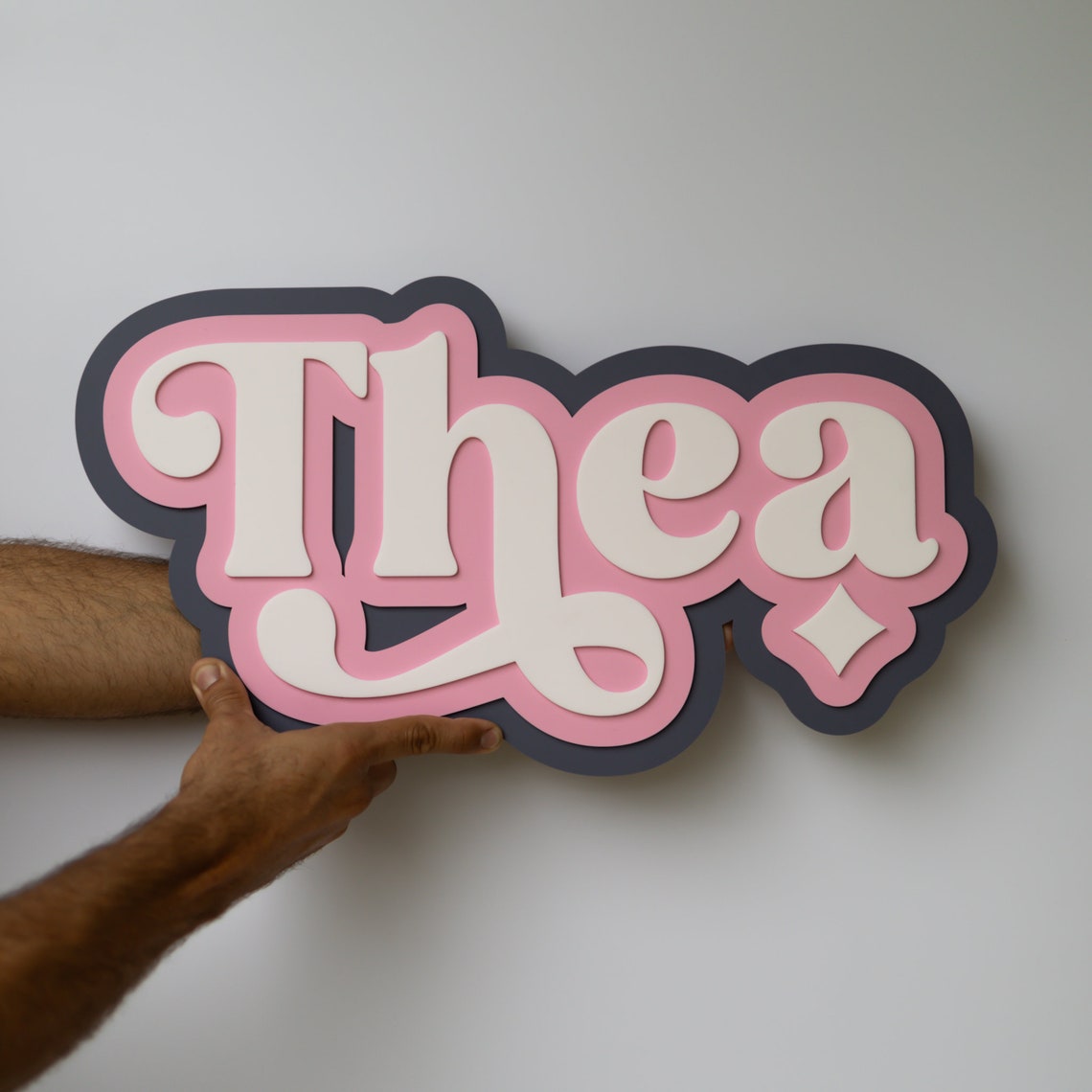 SIGNATURE 3D Name Plaque Kids Name Plaque Layered Wall Art - Etsy