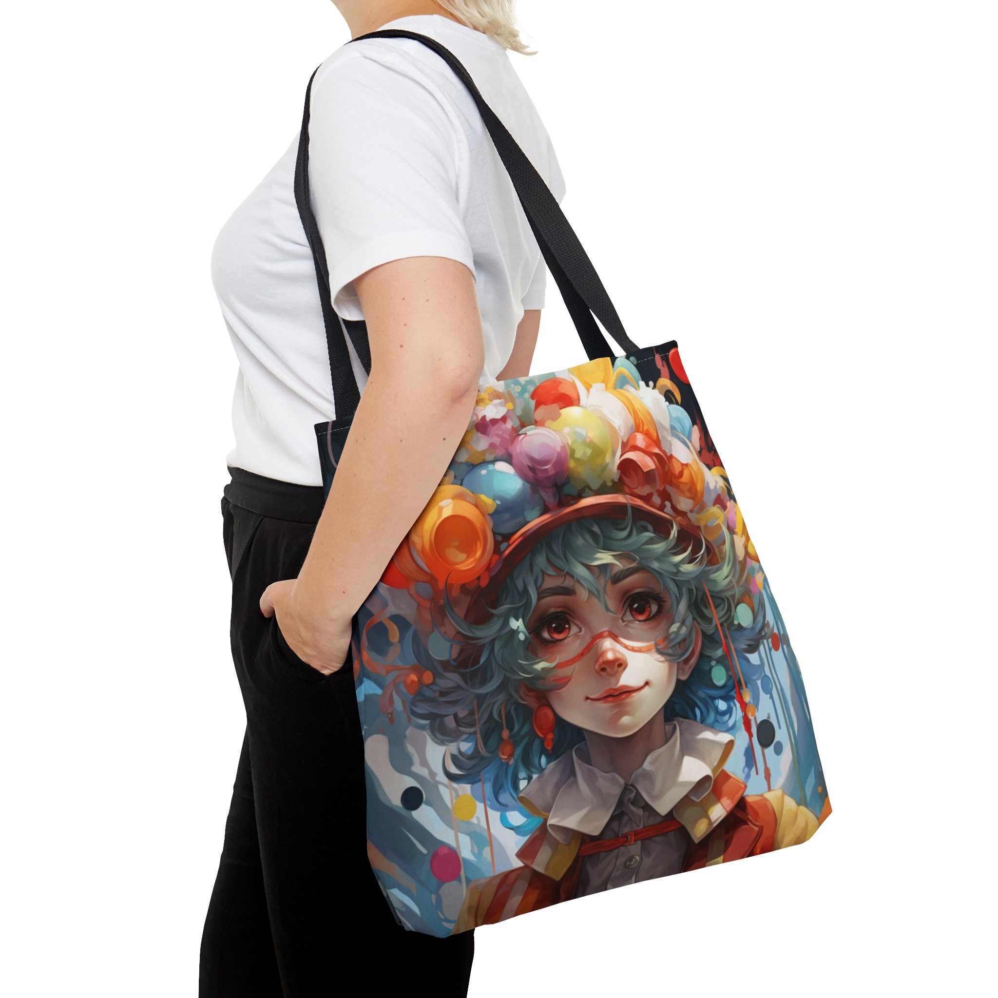 Painted Clown Tote Bag 5 - Etsy