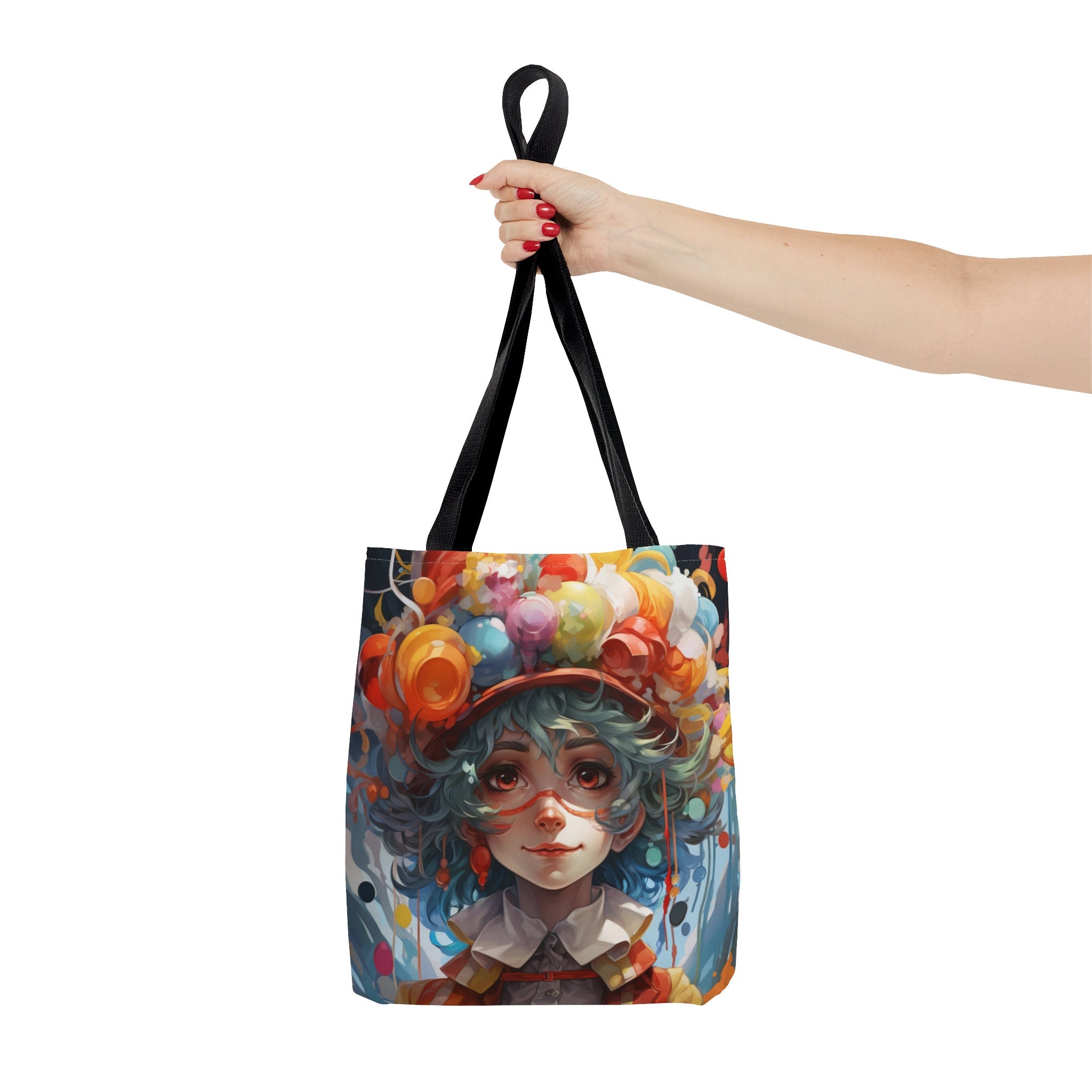 Painted Clown Tote Bag 5 - Etsy