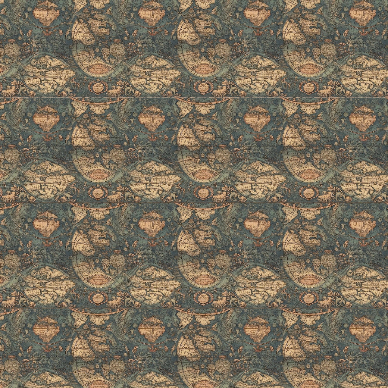 Old World Maps Digital Paper Set, Seamless Textures, Printable ...