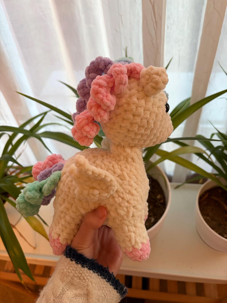 Rainbow Unicorn Plush | Adorable Crochet Stuffie - Etsy