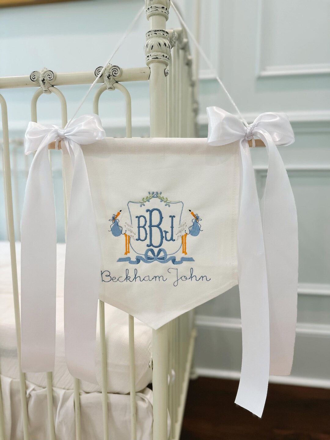 Stork Crest Banner - Etsy