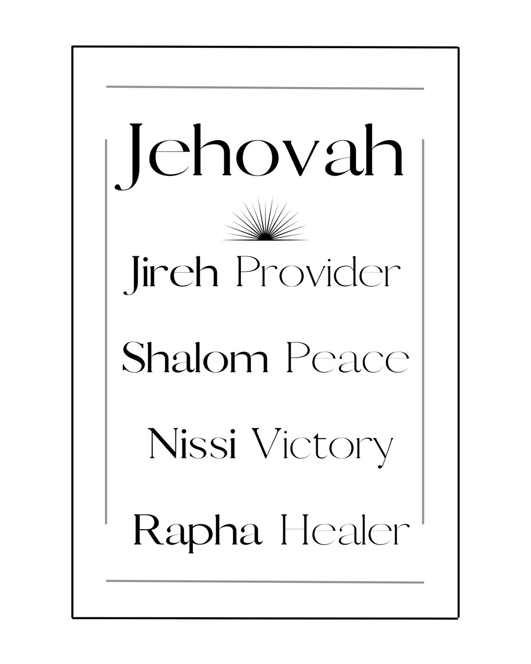 Printable Jehovah. Instant Download - Etsy