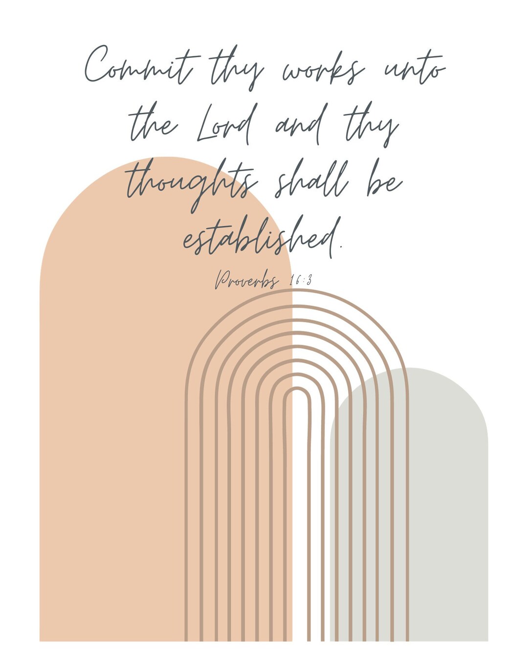 Printable Proverbs 16:3 Commit Thy Works - Etsy