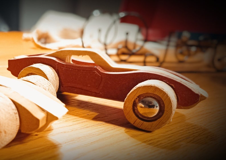 Red Corvette Wooden Toy Replica Chevrolet Corvette 1970 ROUG - Etsy