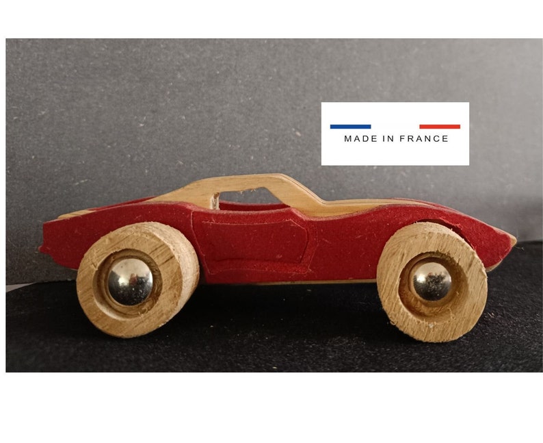 Red Corvette Wooden Toy Replica Chevrolet Corvette 1970 ROUG - Etsy
