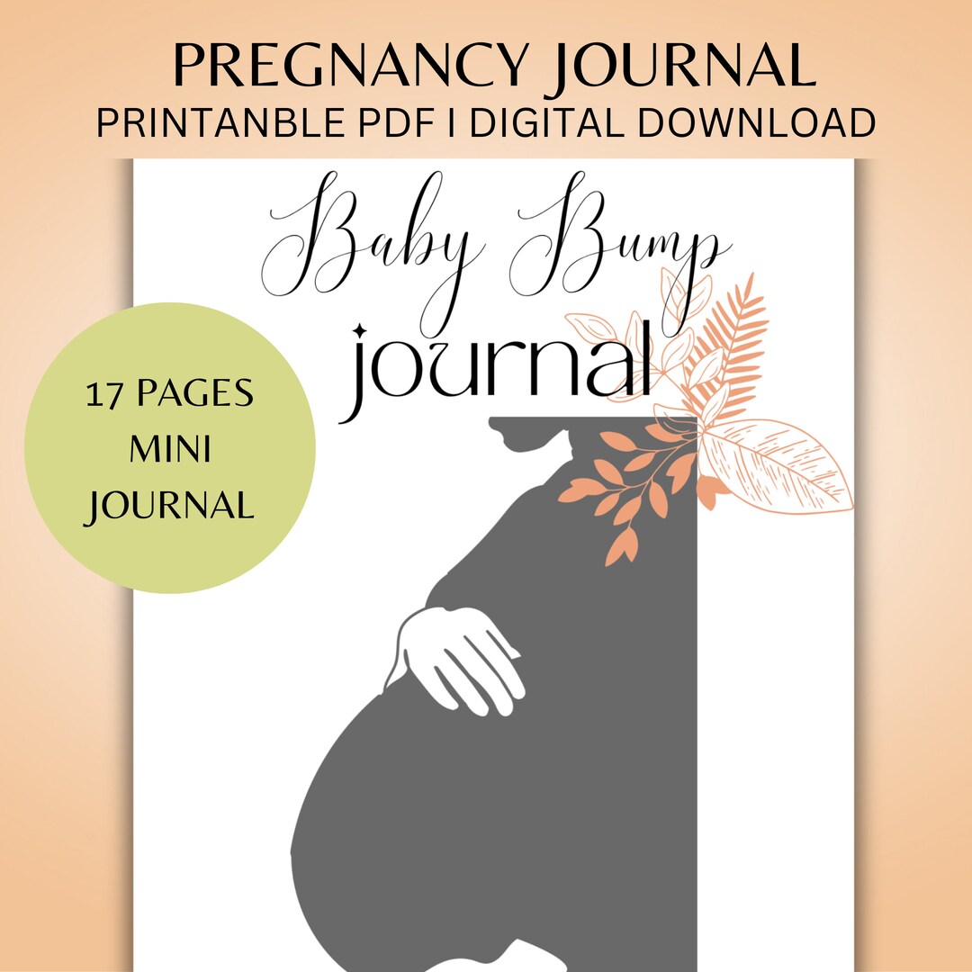 Pregnancy Journal Printable, From Bump to Baby, Printable Pregnancy ...
