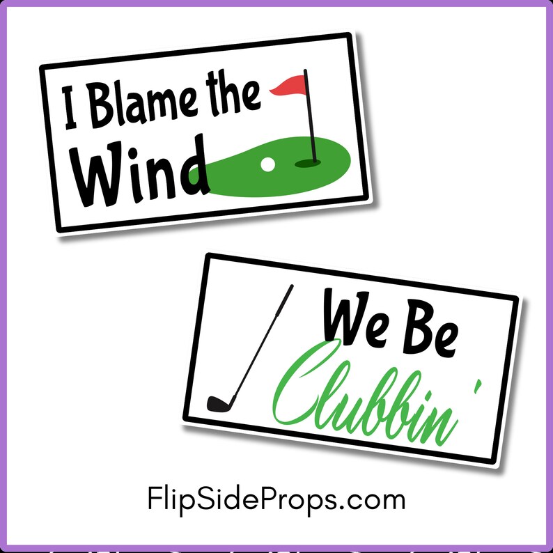 Golf Photo Booth Props | Photobooth Props | PVC Photobooth Props ...