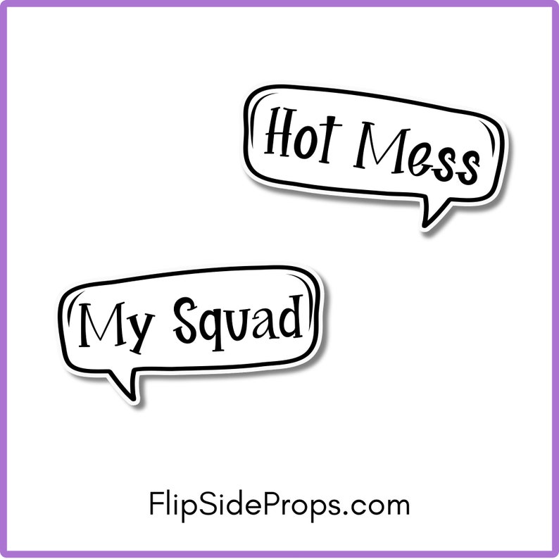 Photo Booth Props | Speech Bubble Props | Photobooth Props | PVC ...