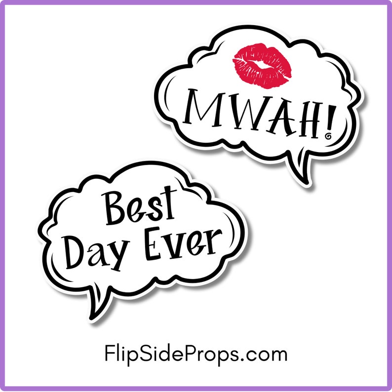 Photo Booth Props | Speech Bubble Props | Photobooth Props | PVC ...