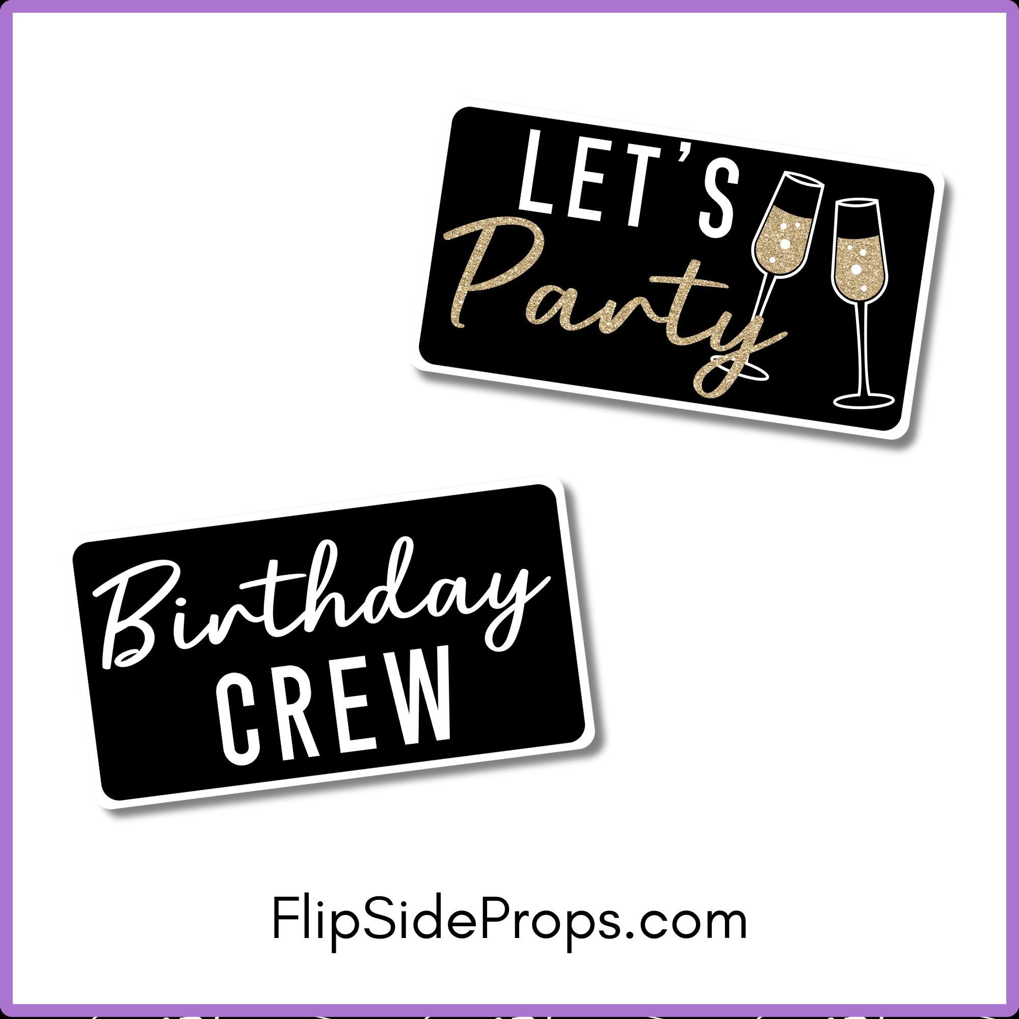Glam Birthday Photo Booth Props | Photobooth Props | PVC Photobooth ...