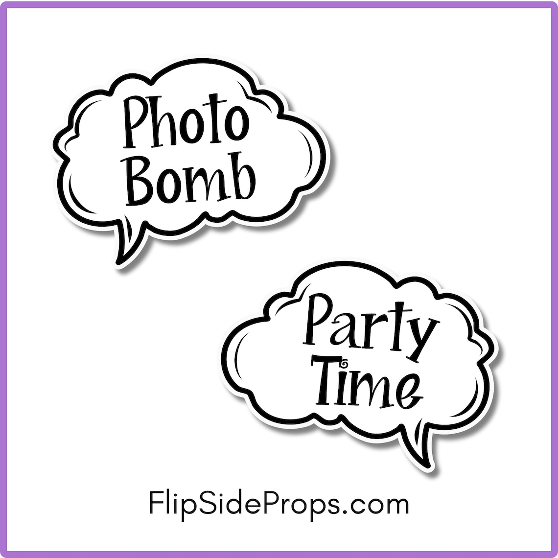 Photo Booth Props | Speech Bubble Props | Photobooth Props | PVC ...