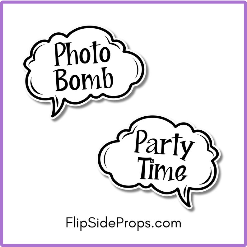 Photo Booth Props | Speech Bubble Props | Photobooth Props | PVC ...