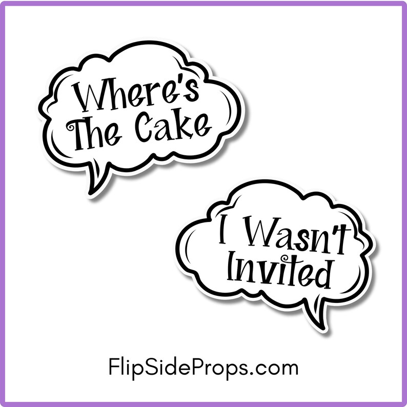 Photo Booth Props | Speech Bubble Props | Photobooth Props | PVC ...