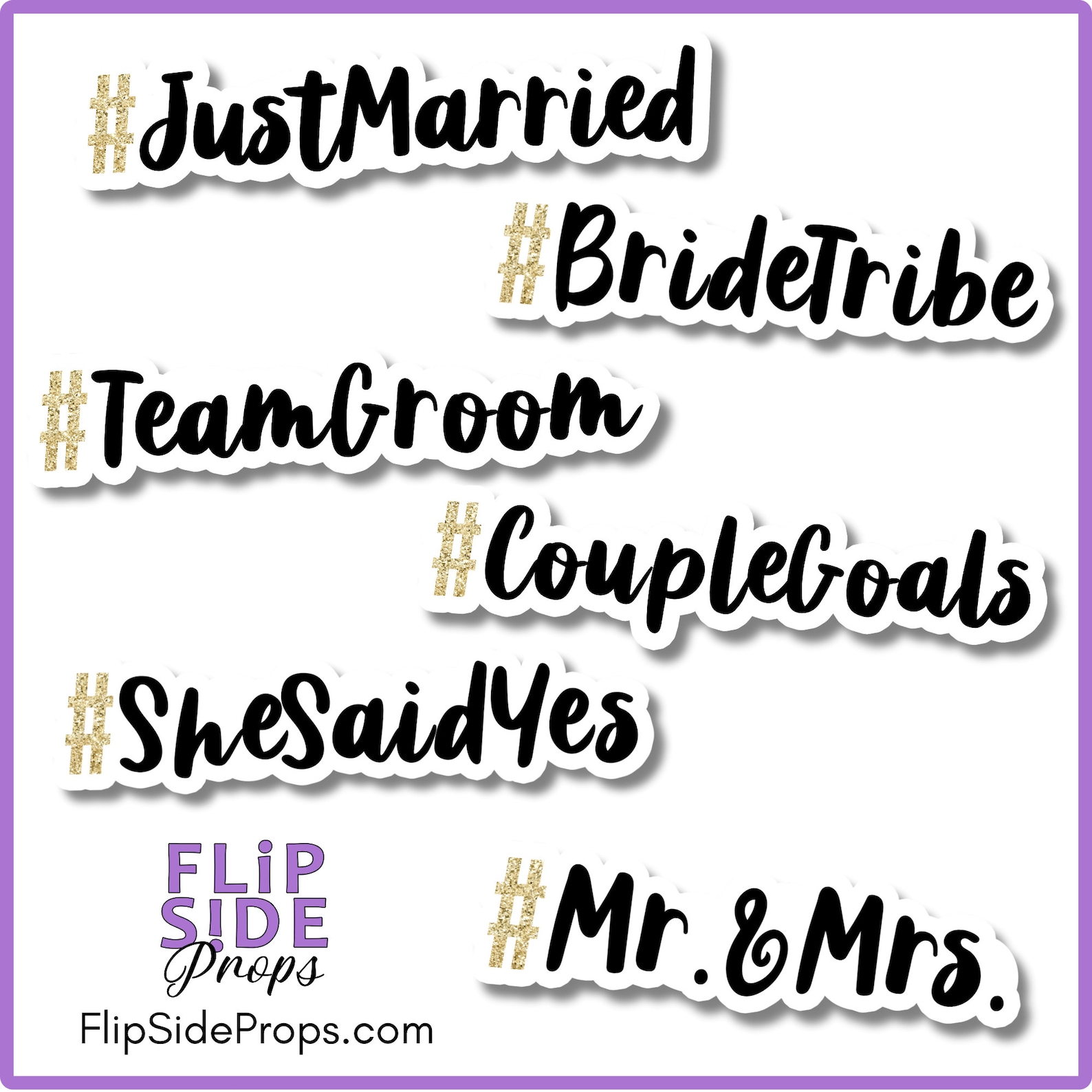 Wedding Props Photo Booth Props PVC Photo Booth Props Hashtag Props ...