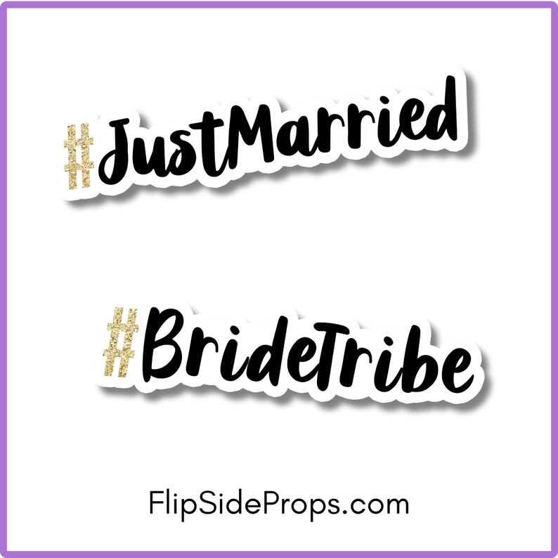 Wedding Props | Photo Booth Props | PVC Photo Booth Props | Hashtag ...