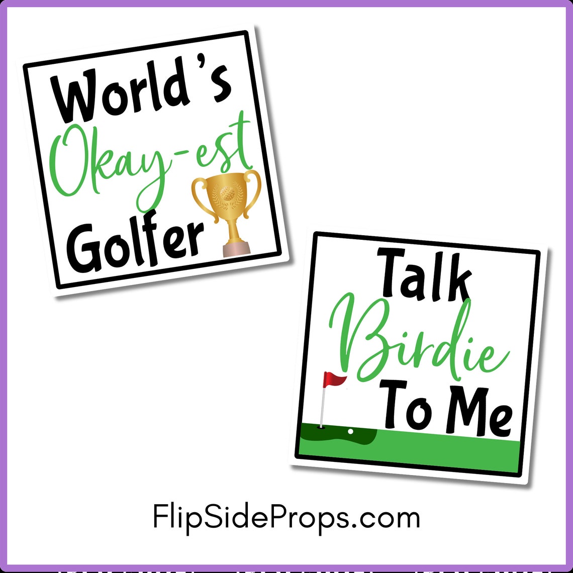 Golf Photo Booth Props Photobooth Props PVC Photobooth Props Theme ...