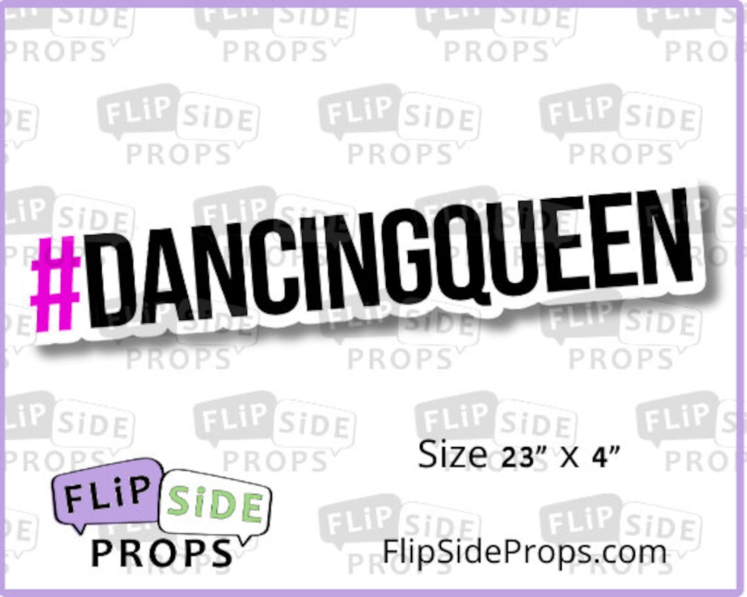 Hashtag Photo Booth Props | Oversize Photo Booth Props | #DANCINGQUEEN ...