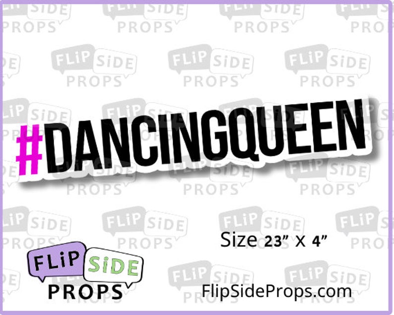 Hashtag Photo Booth Props | Oversize Photo Booth Props | #DANCINGQUEEN ...