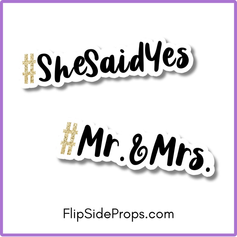 Wedding Props Photo Booth Props PVC Photo Booth Props Hashtag Props ...