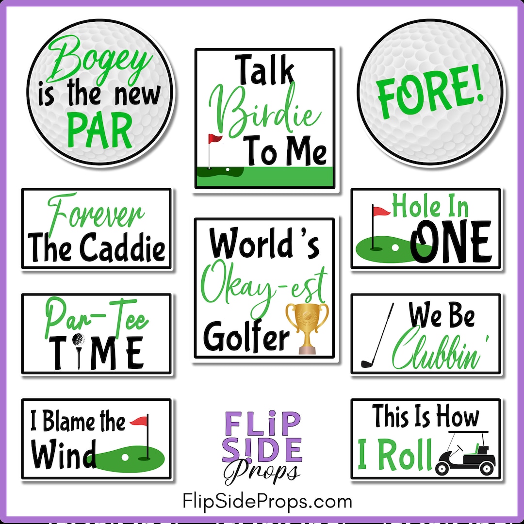 Golf Photo Booth Props | Photobooth Props | PVC Photobooth Props ...