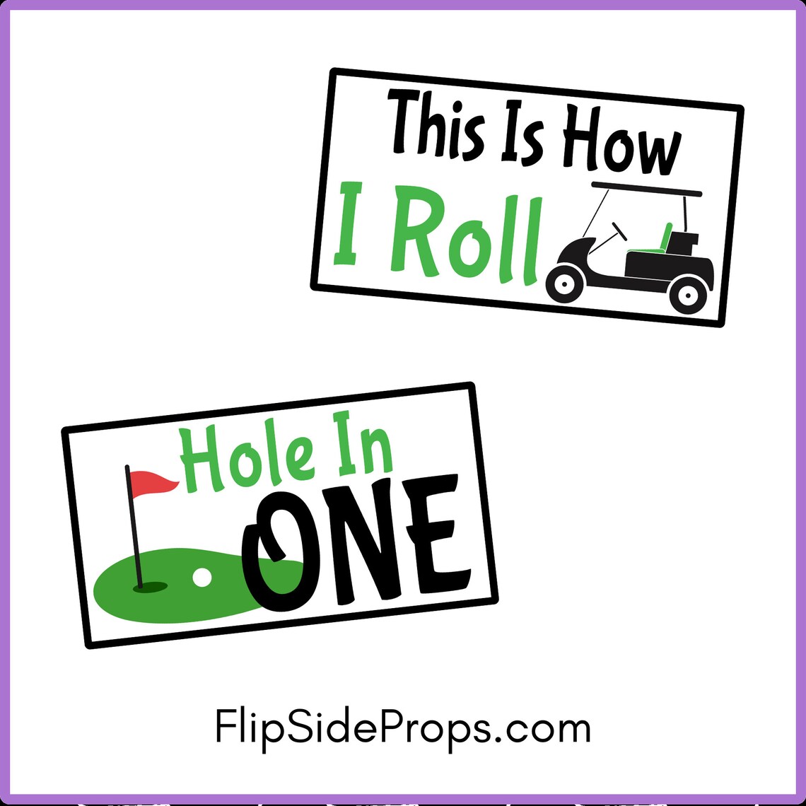 Golf Photo Booth Props | Photobooth Props | PVC Photobooth Props ...