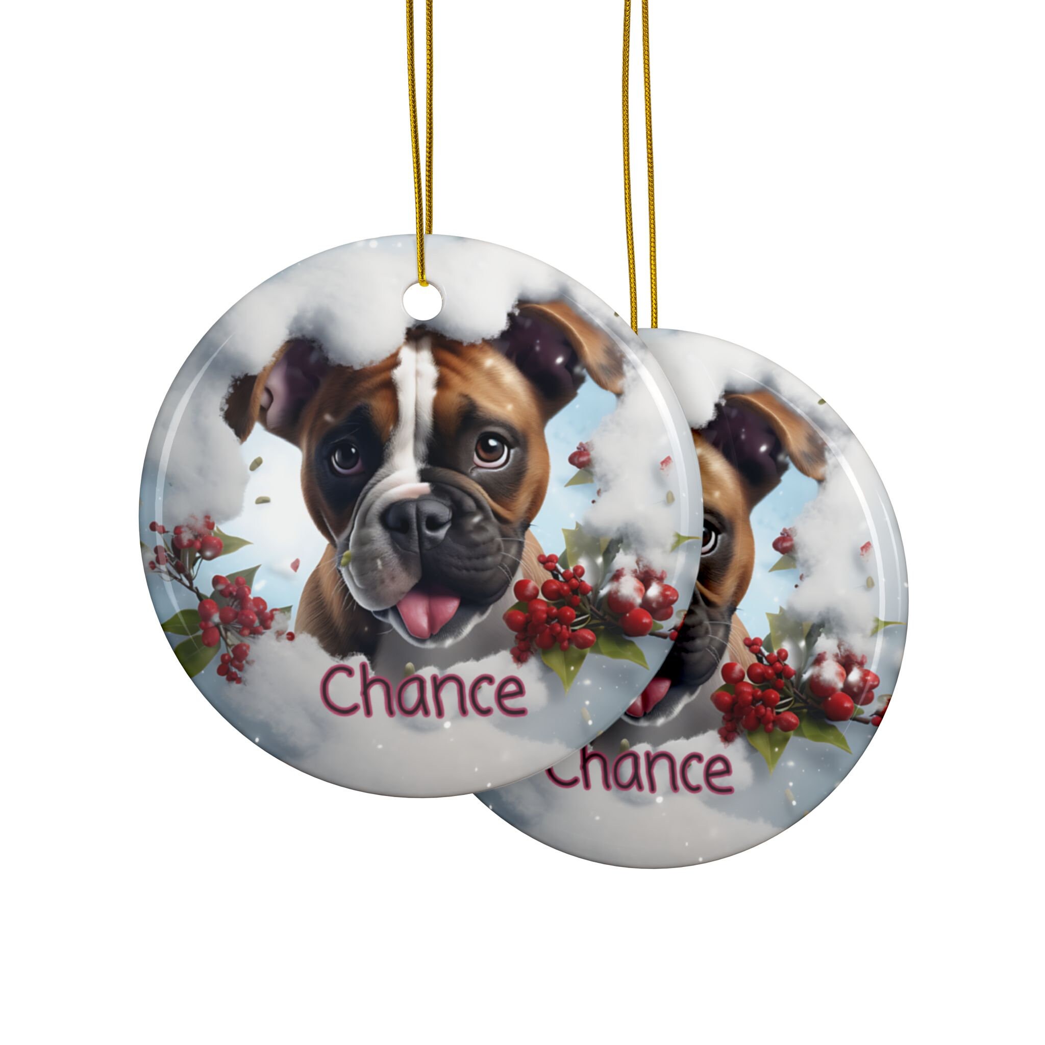 Personalized Boxer Ceramic Ornament, Customized With Your Dog's Name - Etsy